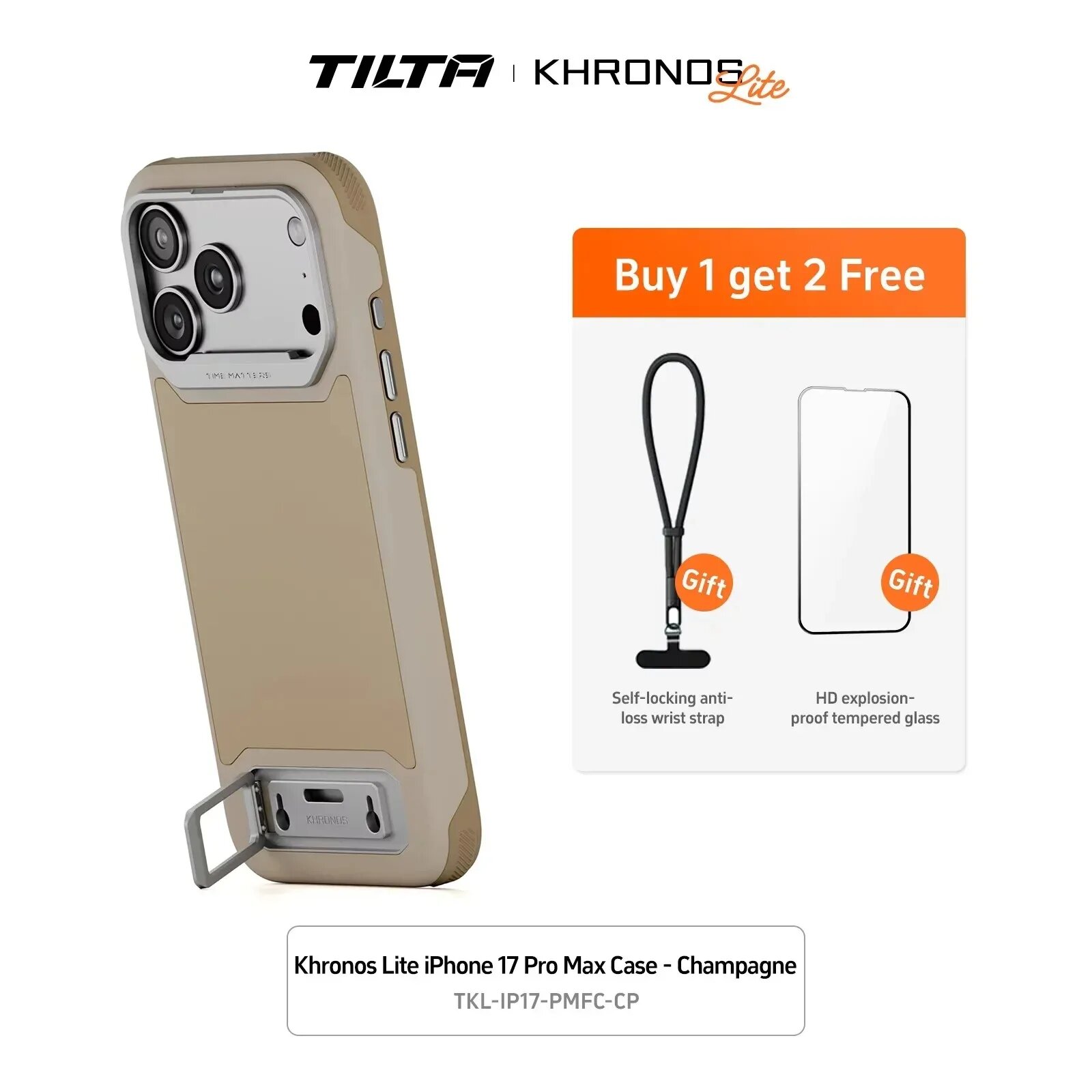 Чехол TILTA Khronos Lite Champagne для iPhone 17 Pro