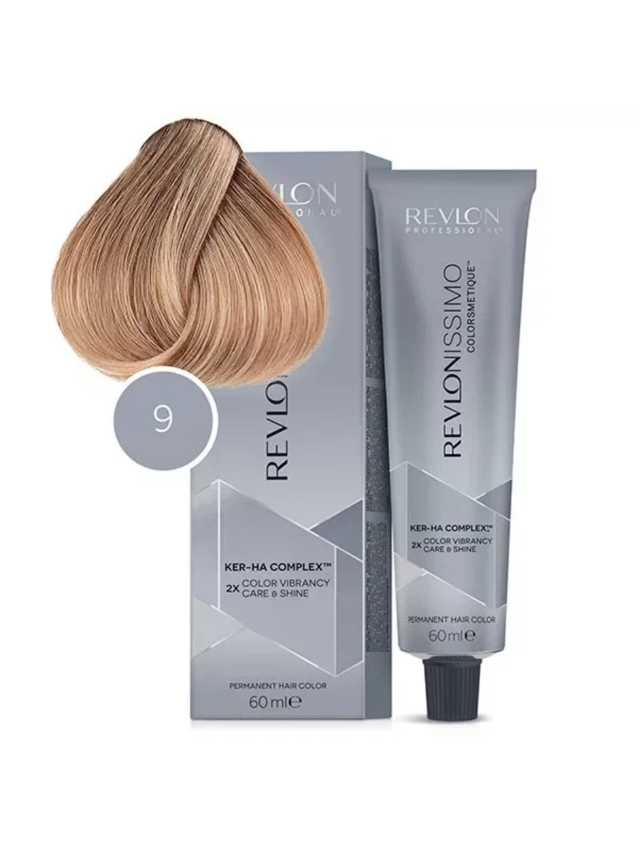 Краска для волос Revlon Professional Revlonissimo Colorsmetique Care & Shine с гиалуроновой кислотой перманентная, 9