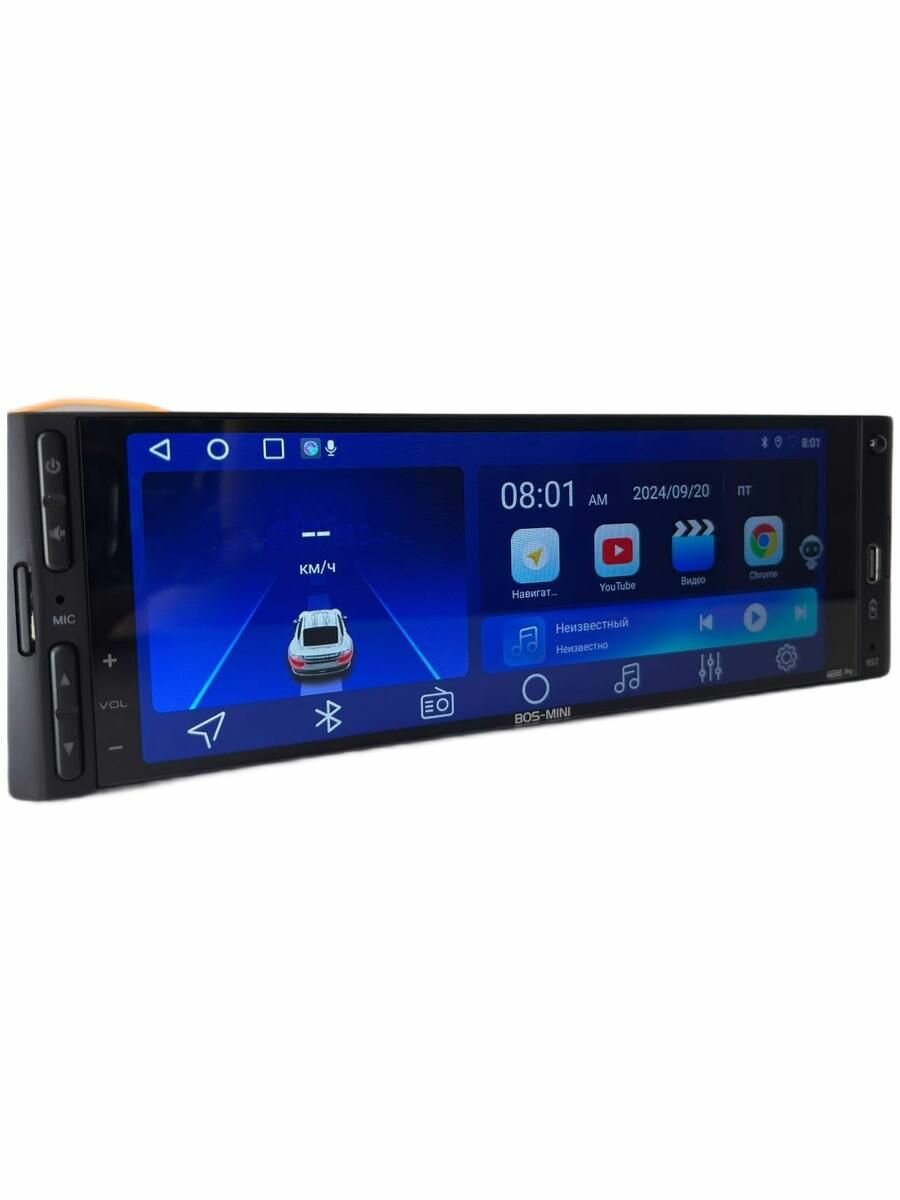 Автомагнитола 1 DIN Android BOS-MINI A659D Pro 4/64GB Android 12.0 Bluetooth CarPlay