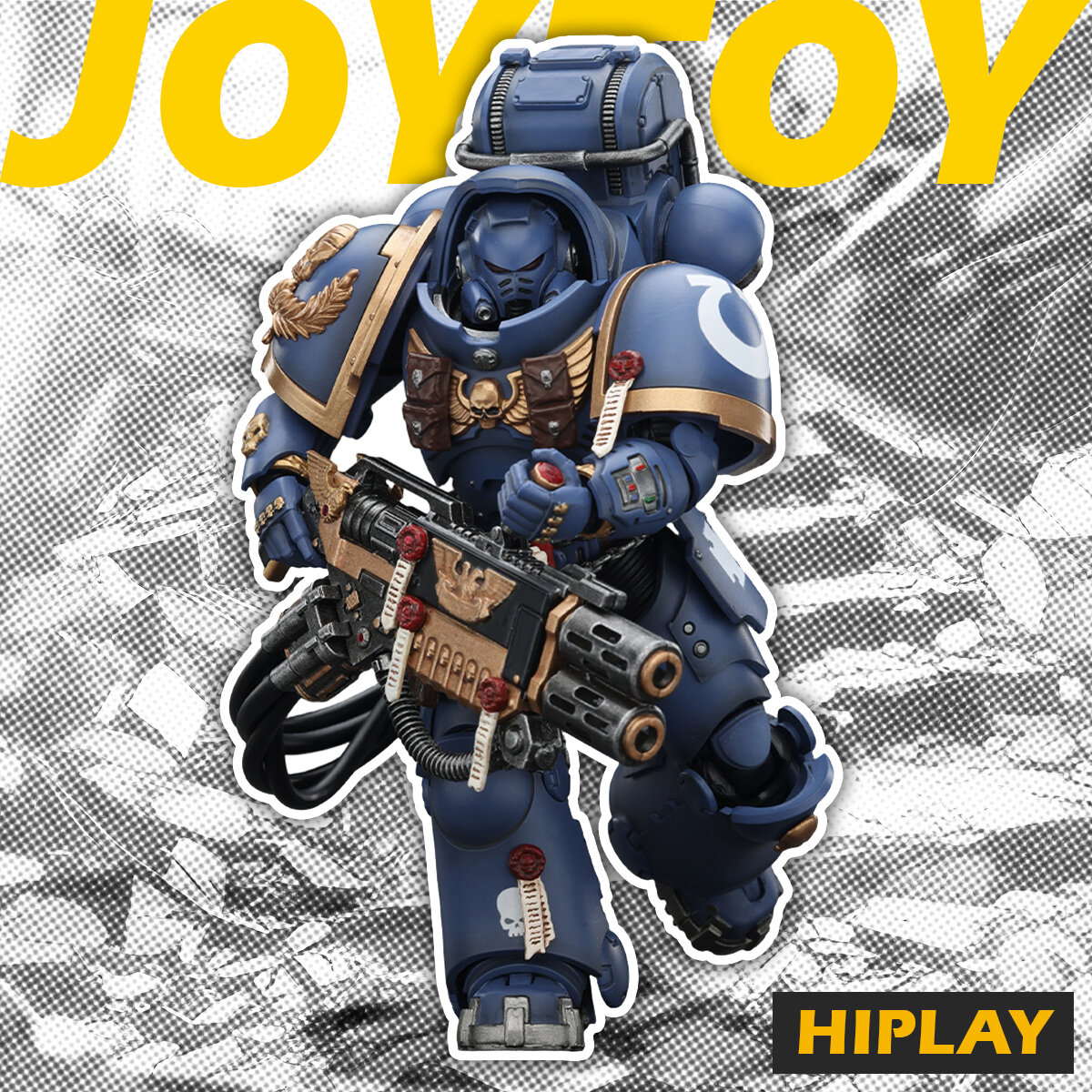 HIPLAY JOYTOY Warhammer 40K Space Marines 2 Ультрамарины Heavy Artificer Armor with Relic Multi-Melta JT02830 1/18
