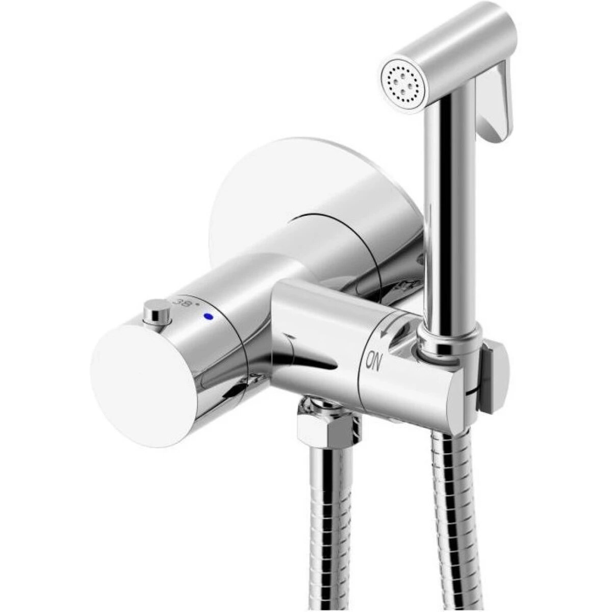 Смеситель с гигиеническим душем Allen Brau Thermo Rund 5. LT60EJ00RH1-XE00DR (с внутренней частью) хром