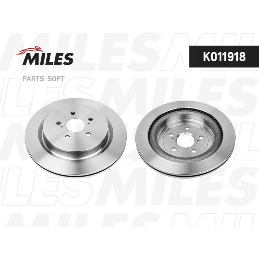 MILES K011918 Диск тормозной LEXUS RX 15- задний D 338мм ()