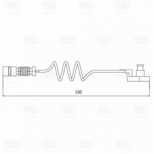 Датчик износа тормозных колодок для Mercedes ML (W163) (98-) передних L 150, TRIALLI PFS0181