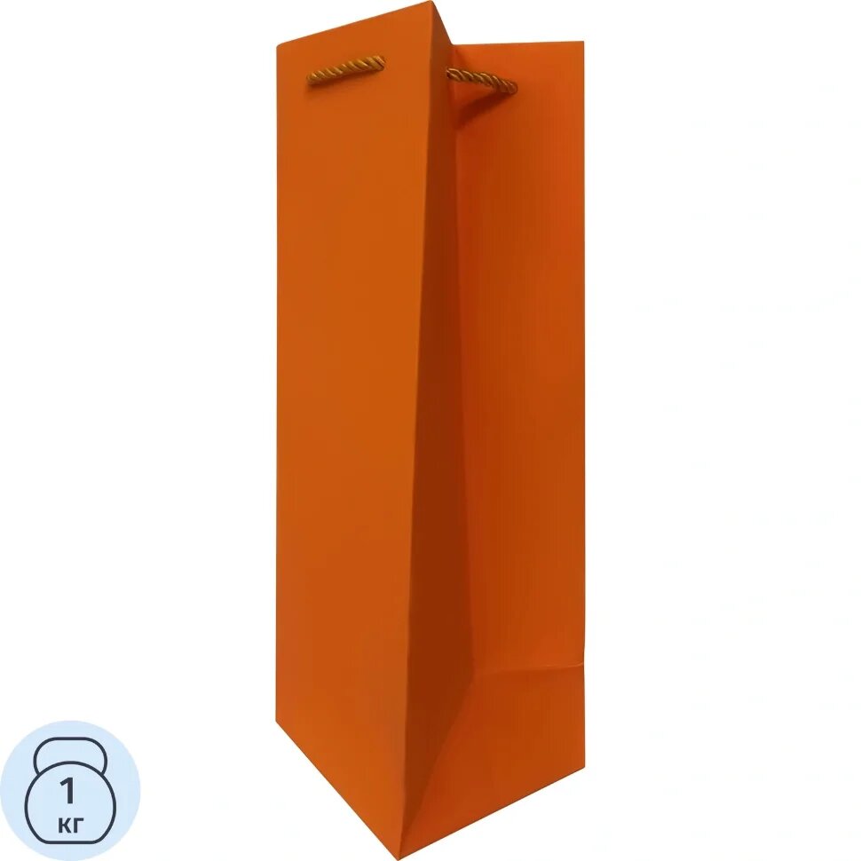 Пакет подарочный под бутылку ТК ММ SPB26-Orange 36x12x12 см, 2502780