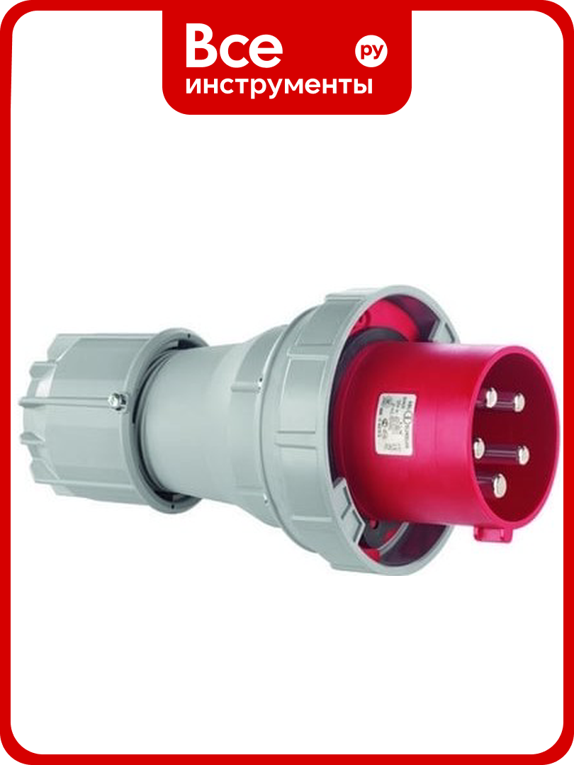 Кабельная вилка ABL 4Р 125А 400V, IP67 S44S35, поликарбонатный корпус, три полюса с заземлением
