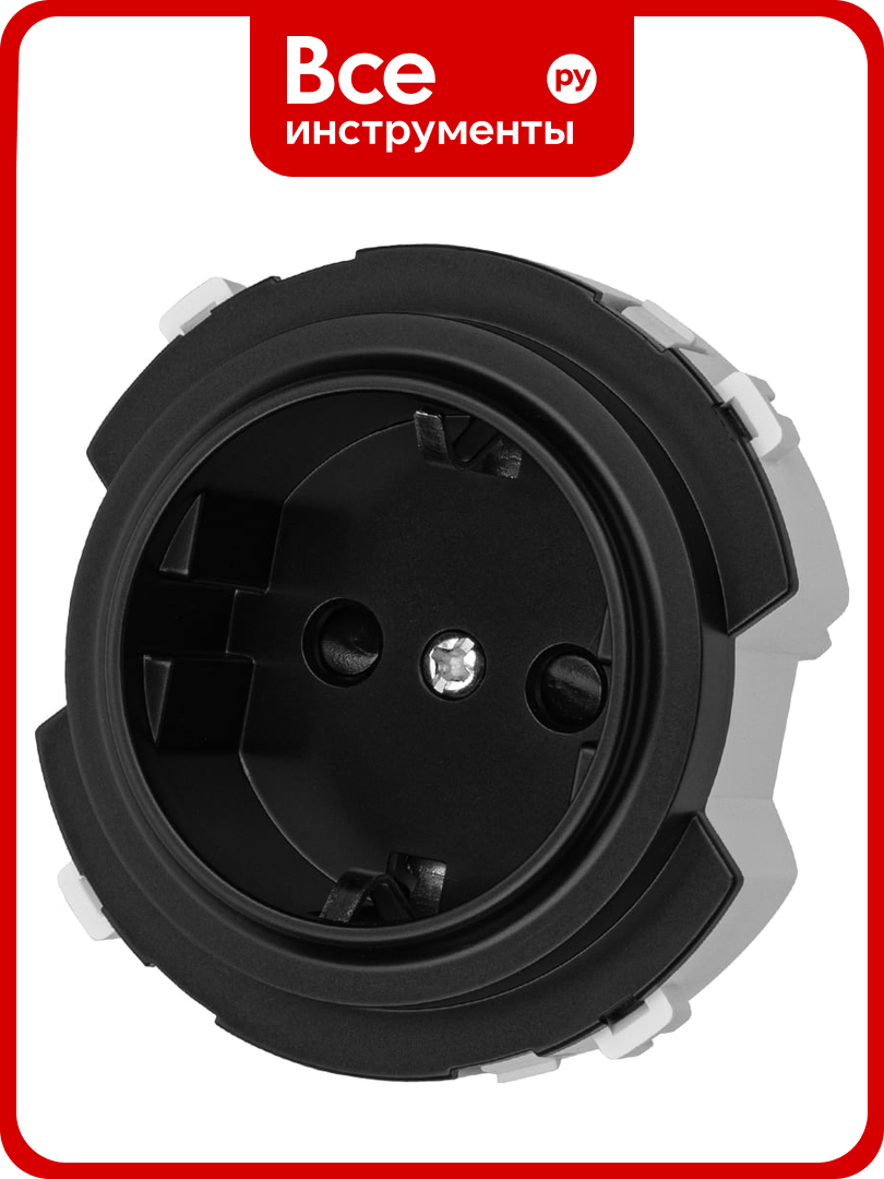 Розетка TDM ELECTRIC 2п+з 16а 250в с защитными шторками агат, "байкал" SQ1819-0207, 12,5 мм, из термопласта