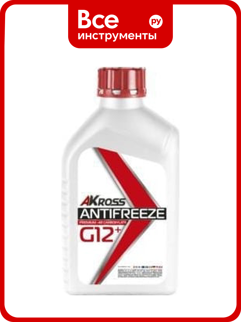 Антифриз AKross Premium G12+ моноэтиленгликольный концентрат для универсального применения, защита от сильного