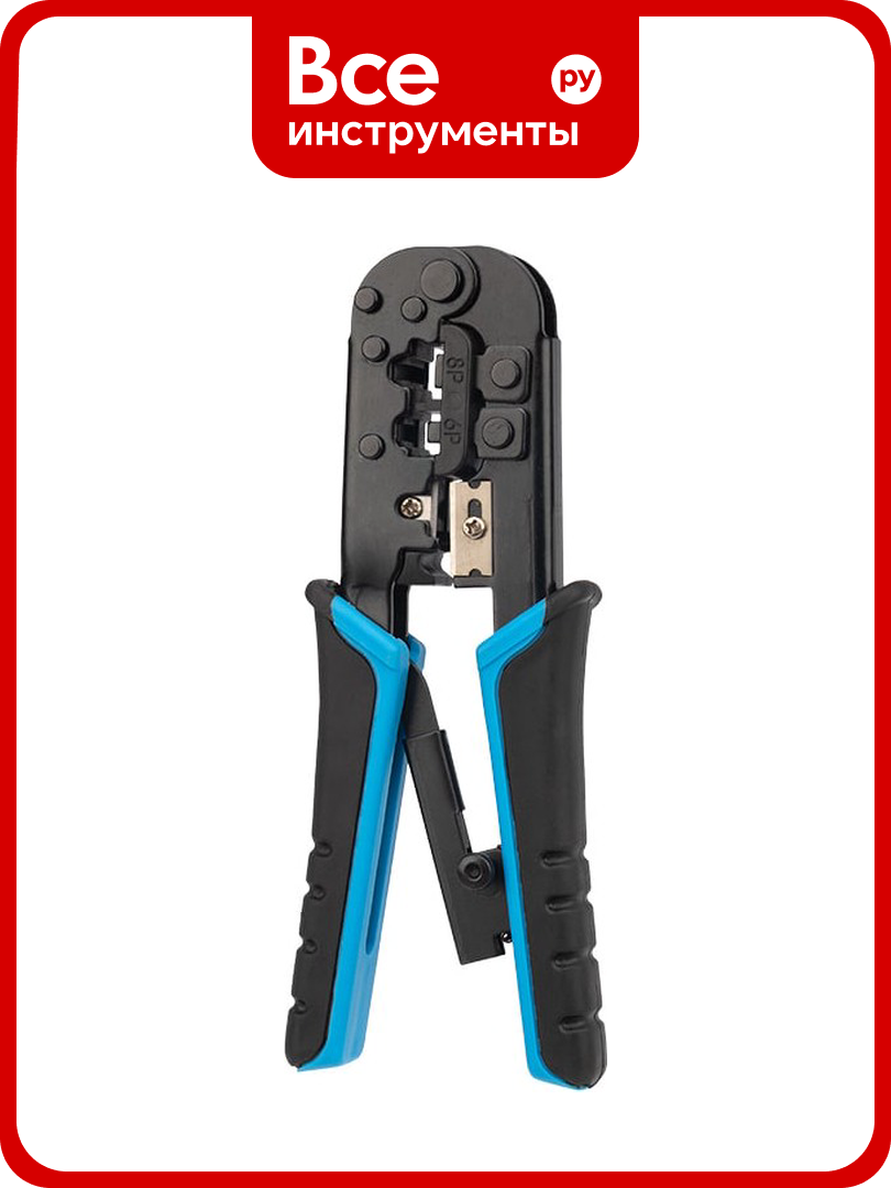 Кримпер, PROconnect, для обжима PROconnect HT-568R 8P8C, 6P6C 12-3432-6, высокопрочной закаленной инструментальной