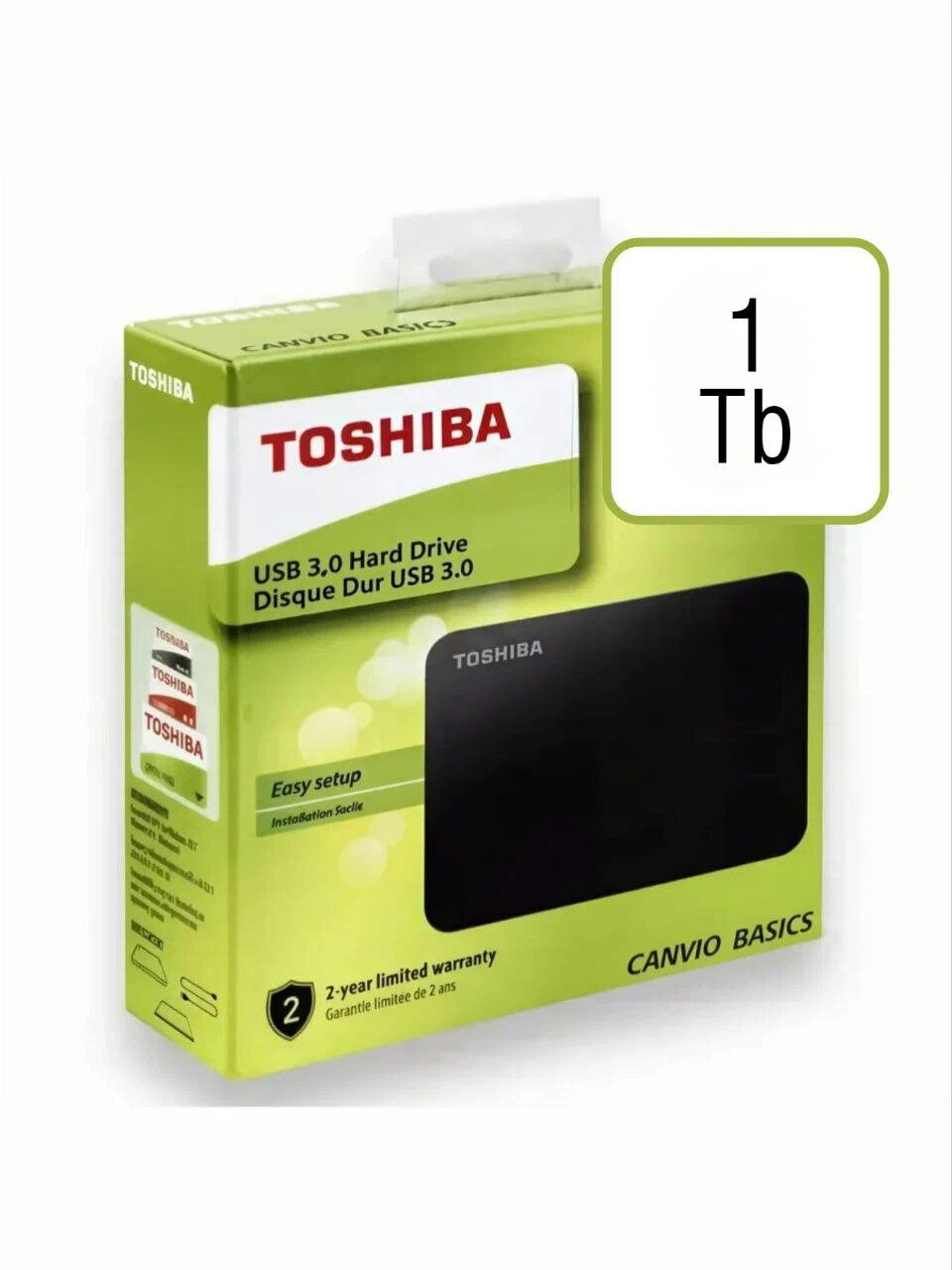 Внешний жесткий диск 2.5" 1 Tb Toshiba USB3.0 Canvio Basic