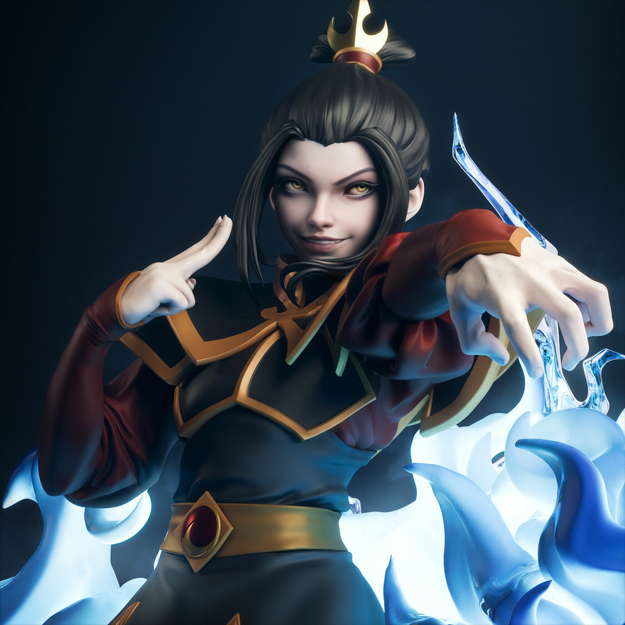 Сборная модель Azula (Avatar: The Last Airbender), 300мм (без базы), 1/6 для покраски