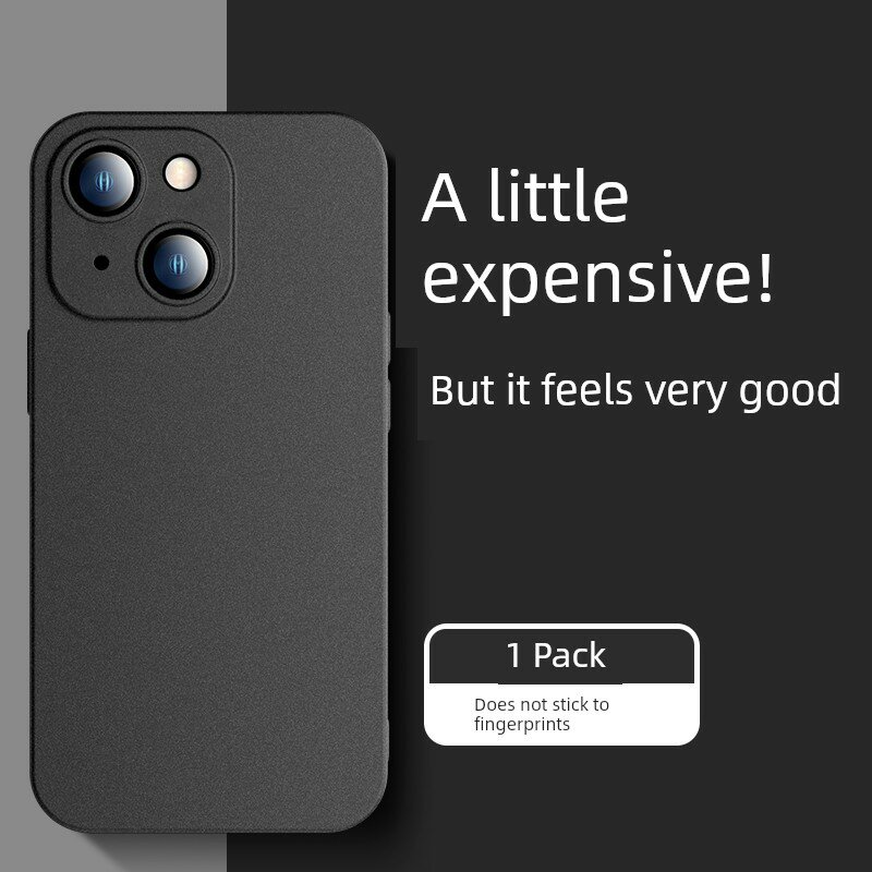 Чехол для iPhone 7 с матовой поверхностью и антибликовым покрытием, не оставляет отпечатков, черный, 1 шт