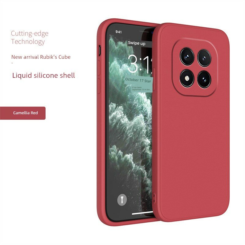 Силиконовый чехол для Redmi Note 14 Pro+ цвета Камелия с 1 защитной пленкой