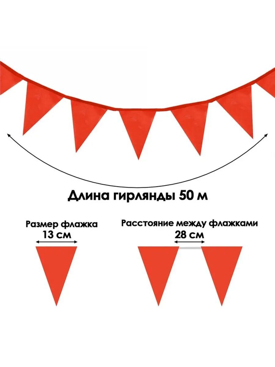 Набор ярких праздничных флажков для декорации
