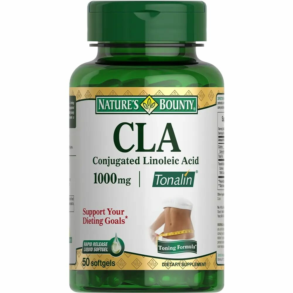 БАД Nature's Bounty Капсулы "КЛК 1000 мг", 50 шт. ("CLA 1000 mg Capsules")