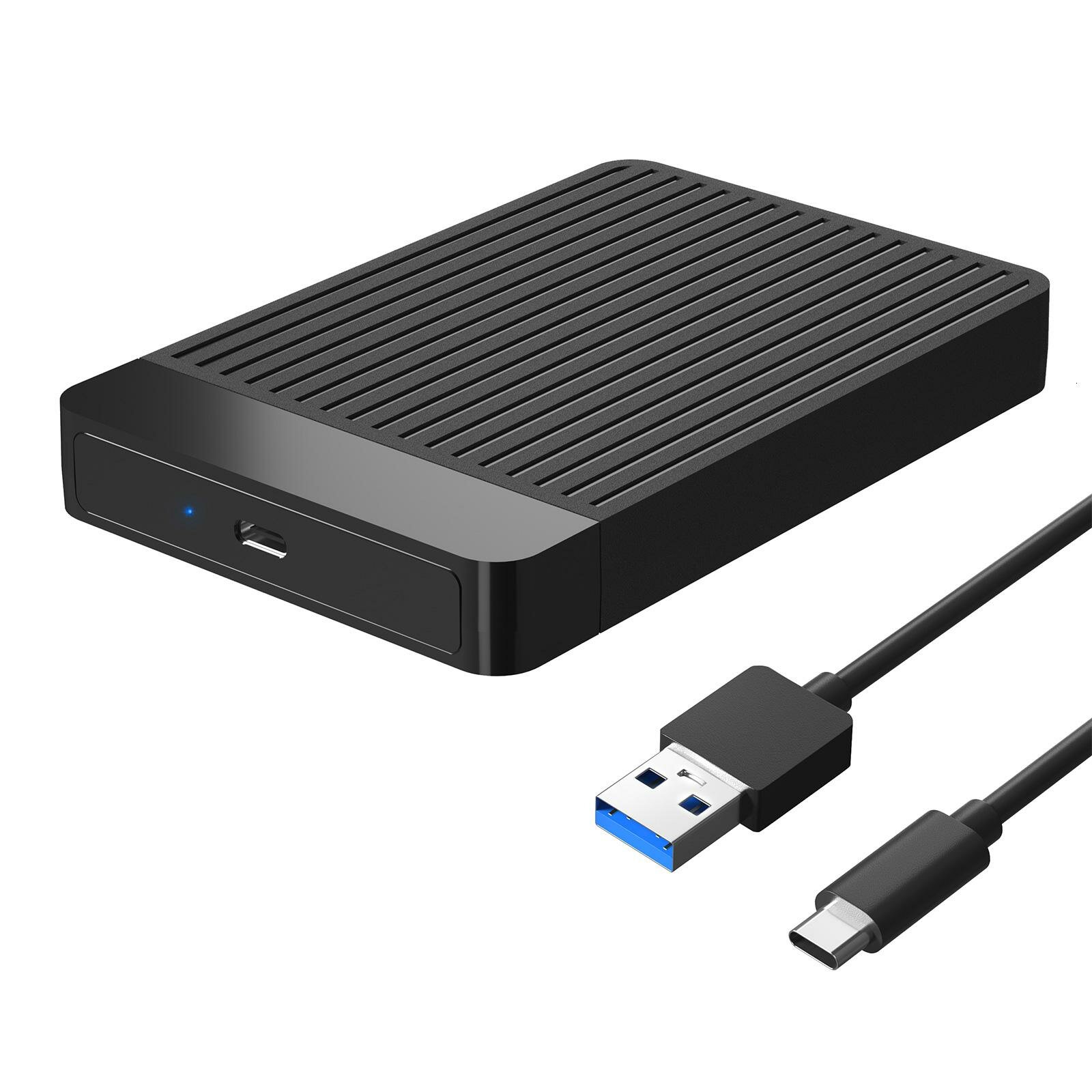 Внешний корпус для SSD SATA 2,5″ с USB 3.0 и Type-C, Тип C