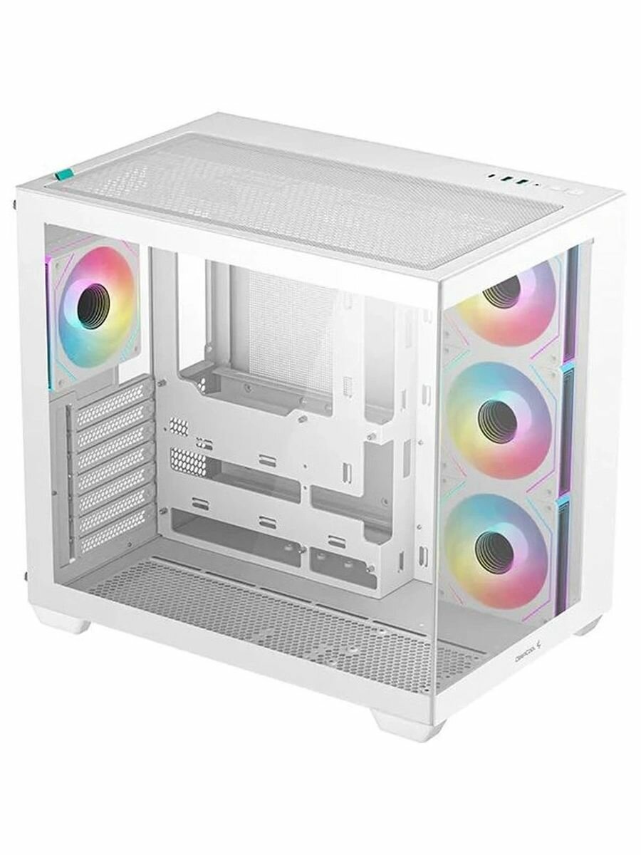 Корпус Deepcool CG530 4F белый без БП ATX 6x120mm 4x140mm 1xUSB3.0 audio bott PSU