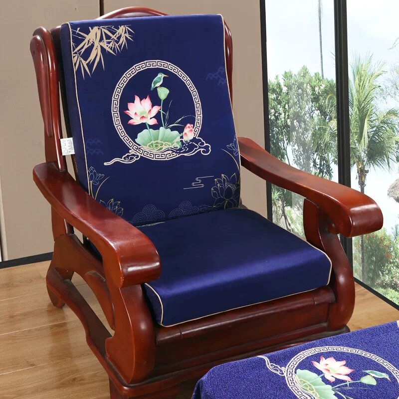 Новая подушка для дивана в китайском стиле из красного дерева со встроенной спинкой, подушка для стула из массива