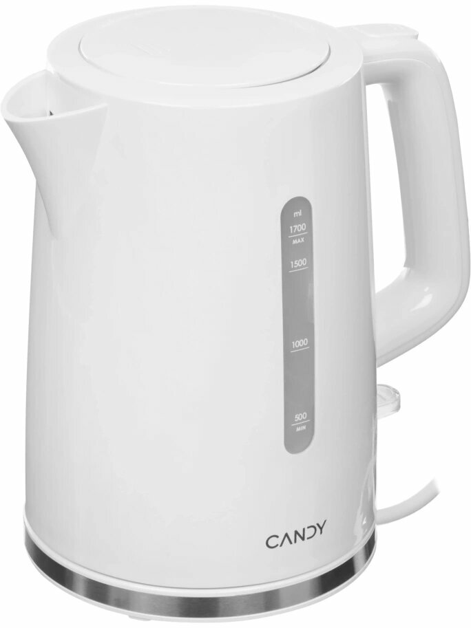 Чайник электрический Candy QA00A1M00RU 1.7л. 2200Вт белый (пластик)