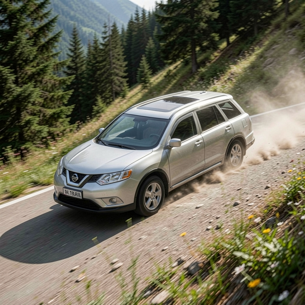 Машинка металлическая, Nissan X-Trail, 12 см, серый, инерционная