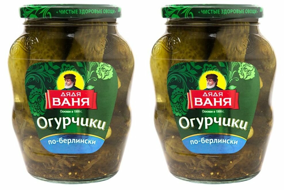 Дядя Ваня Огурчики по-берлински, 680 г, 2 шт
