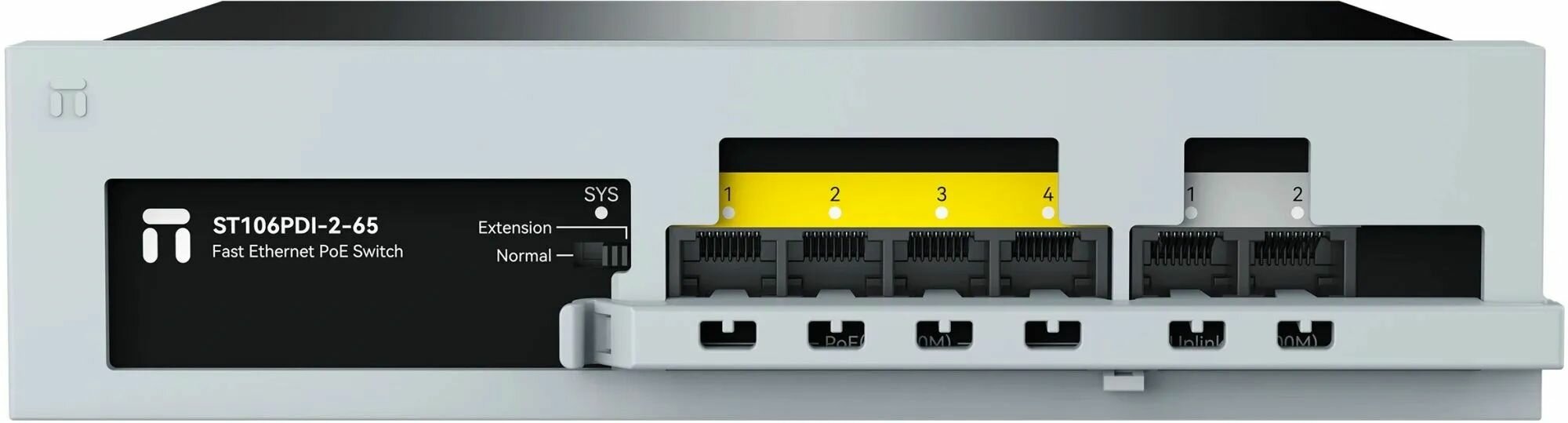 Коммутатор Netis ST106PDI-2-65 6x100Мбит/с 4PoE 65W неуправляемый