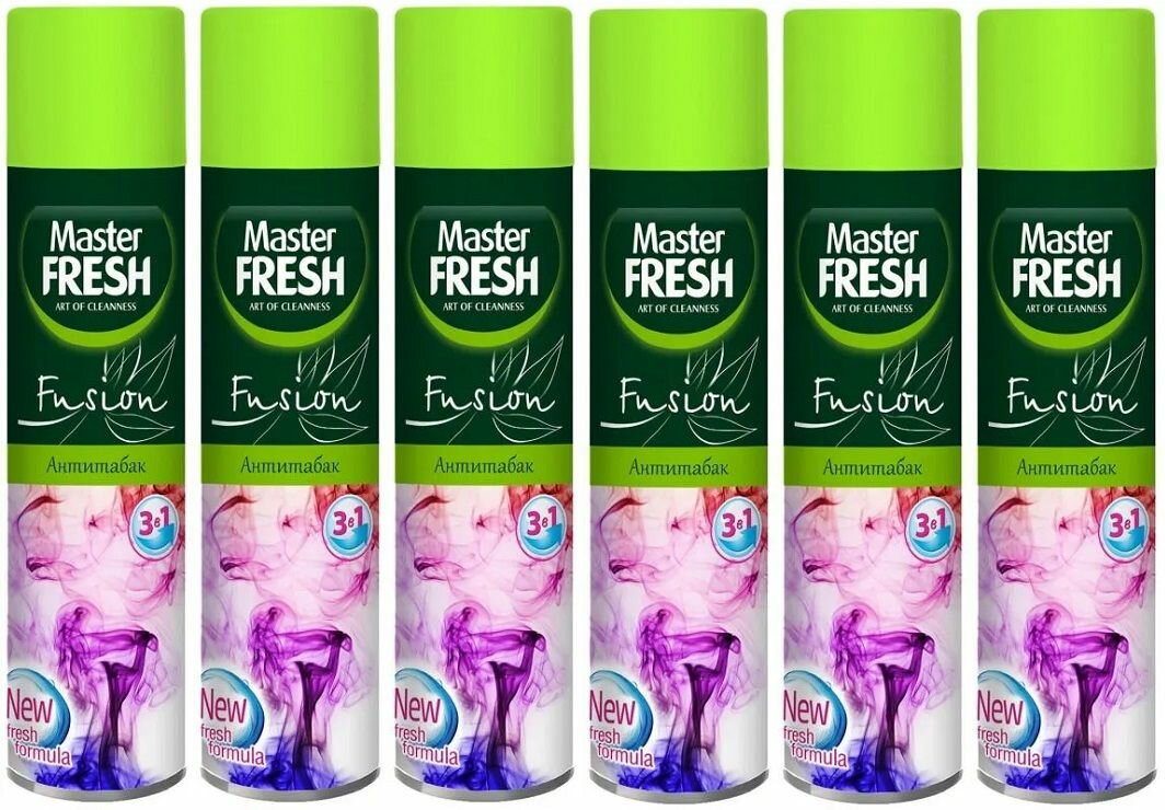 Master Fresh Освежитель воздуха, Антитабак, 300 мл, 6 шт.