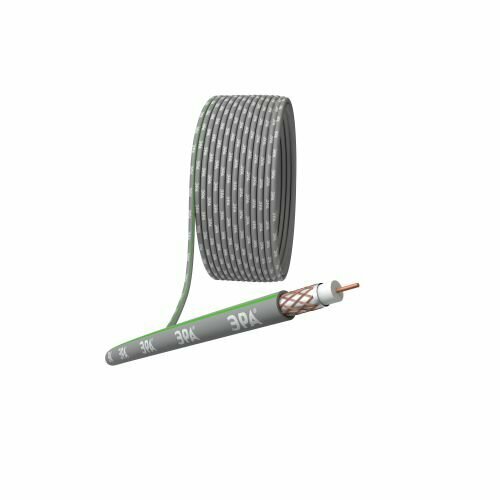 Кабель коаксиальный SAT 703 B 75 Ом Cu/(оплетка Cu 75%) нг(А)HF сер. (уп.100м) Эра Б0044616