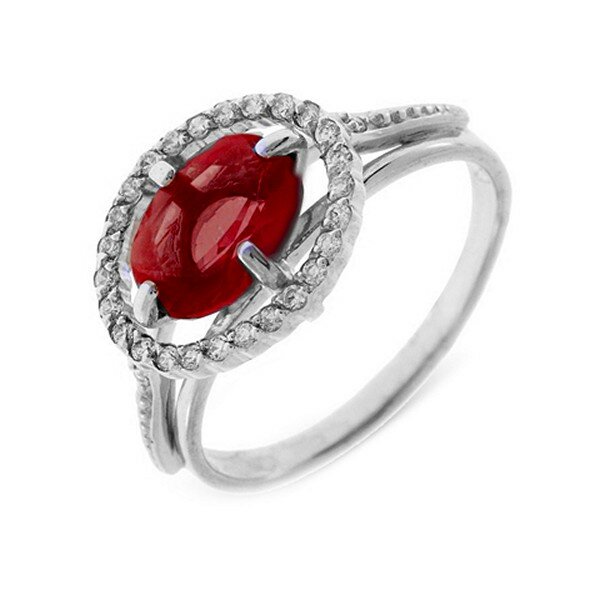Кольцо, серебро, 925 проба, родирование, фианит