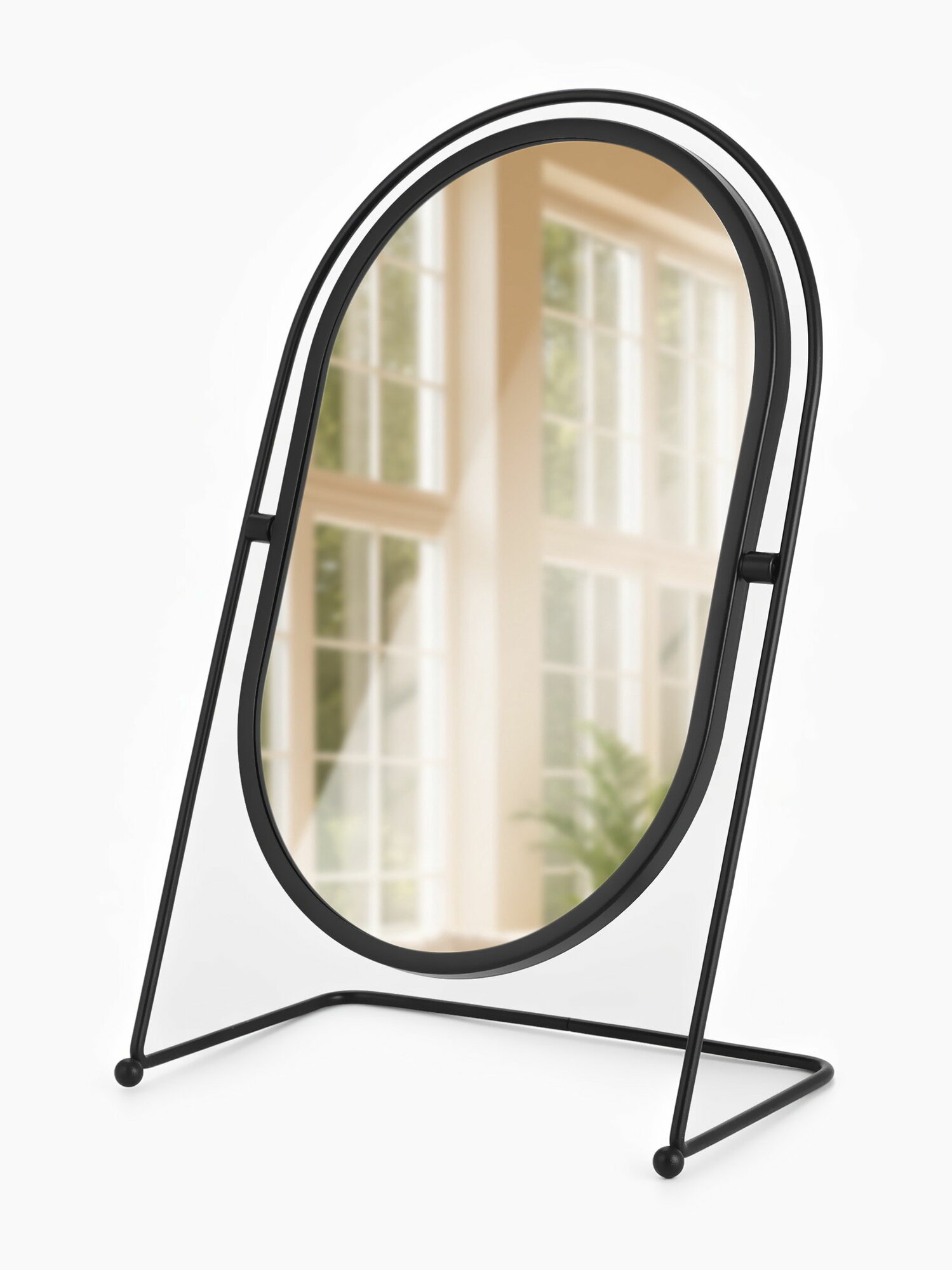 Зеркало настольное "PREMIUM MIRROR", зеркальная поверхность 17.5x26.5 см, цвет чёрный