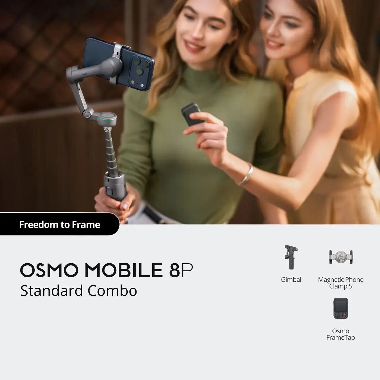 Стабилизатор Osmo Mobile 8P Creator Combo, для смартфона, с петличным микрофоном