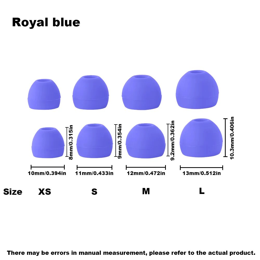 Силиконовые затычки для ушей Royal Blue L M S XS