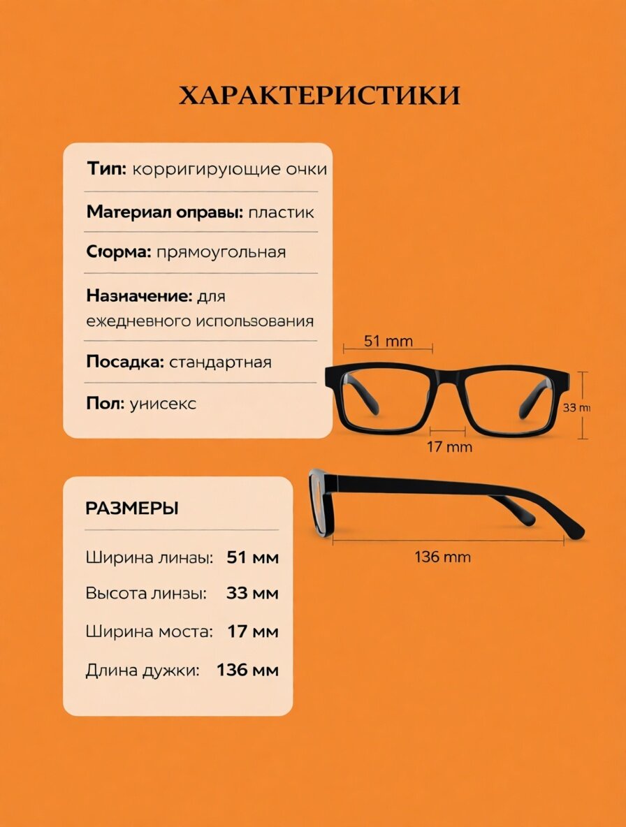 Готовые очки для зрения Premium с диоптриями +1.75. цв. черный