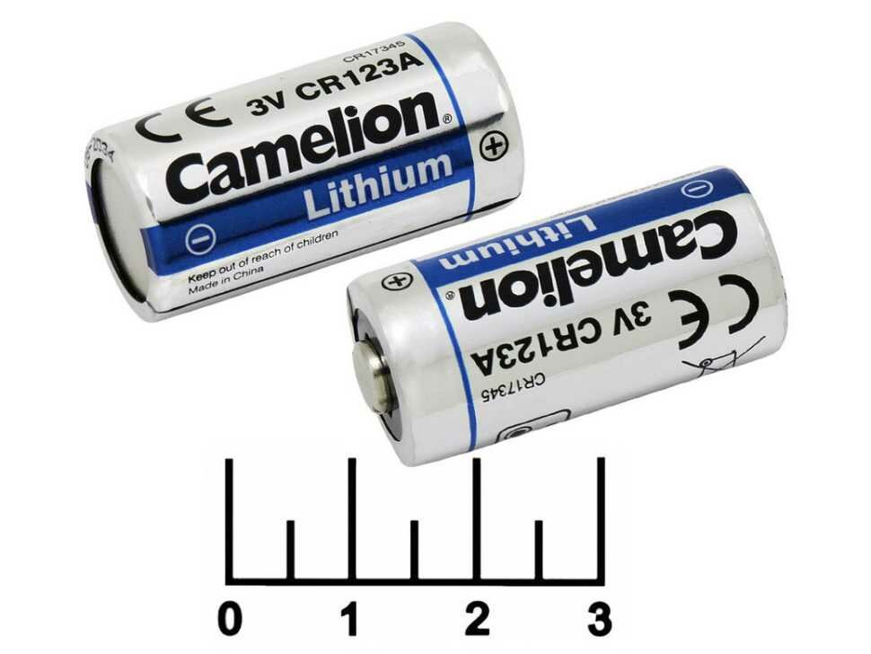 Батарейка CR123A 3V Camelion Lithium