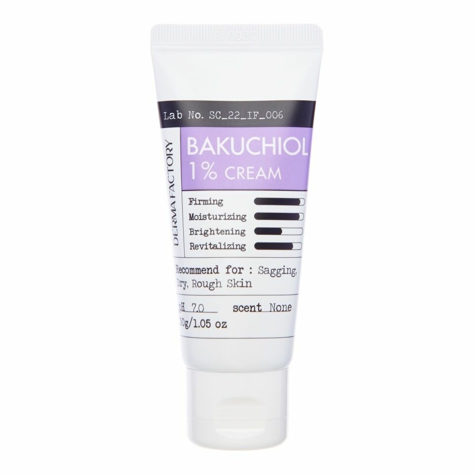 Derma Factory Крем для лица антивозрастной с бакучиолом / Уходовая косметика дерма фактори Bakuchiol 1% Cream, 30 г