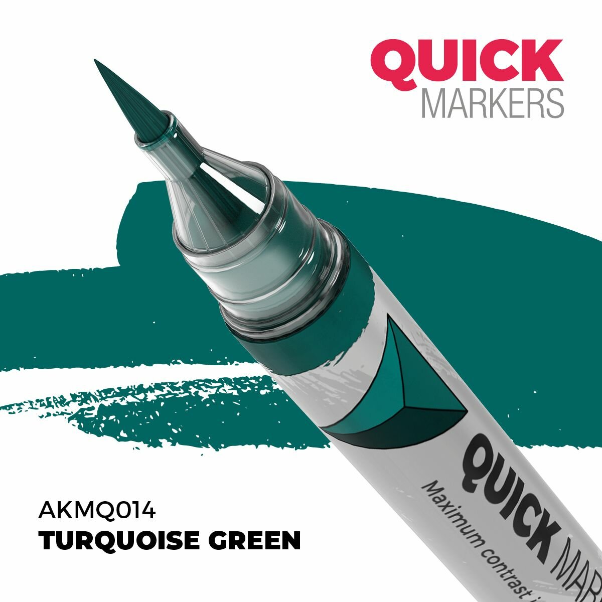 Маркер-кисть AK Turquoise Green - Quick Marker