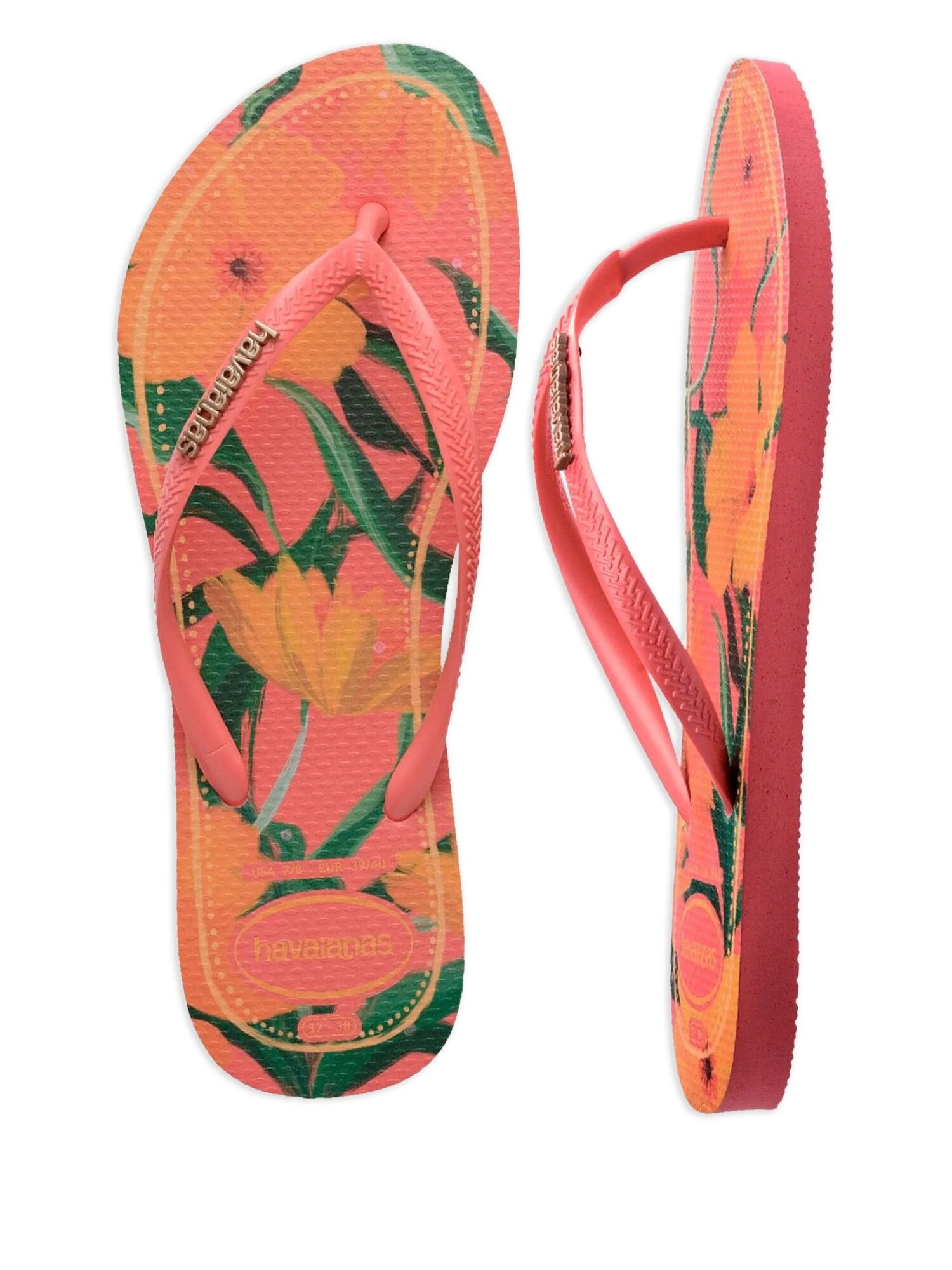 Шлёпанцы havaianas Tropical, размер 6 US, pink — фото 1
