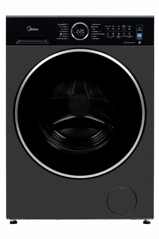 Стиральная машина Midea MF205D80WB/T-RU, инверторный двигатель, фронтальная загрузка, 8 кг