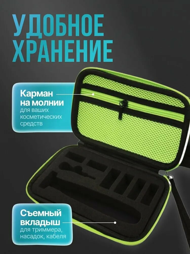 Чехол для бритвы и триммера + щеточка OneBlade