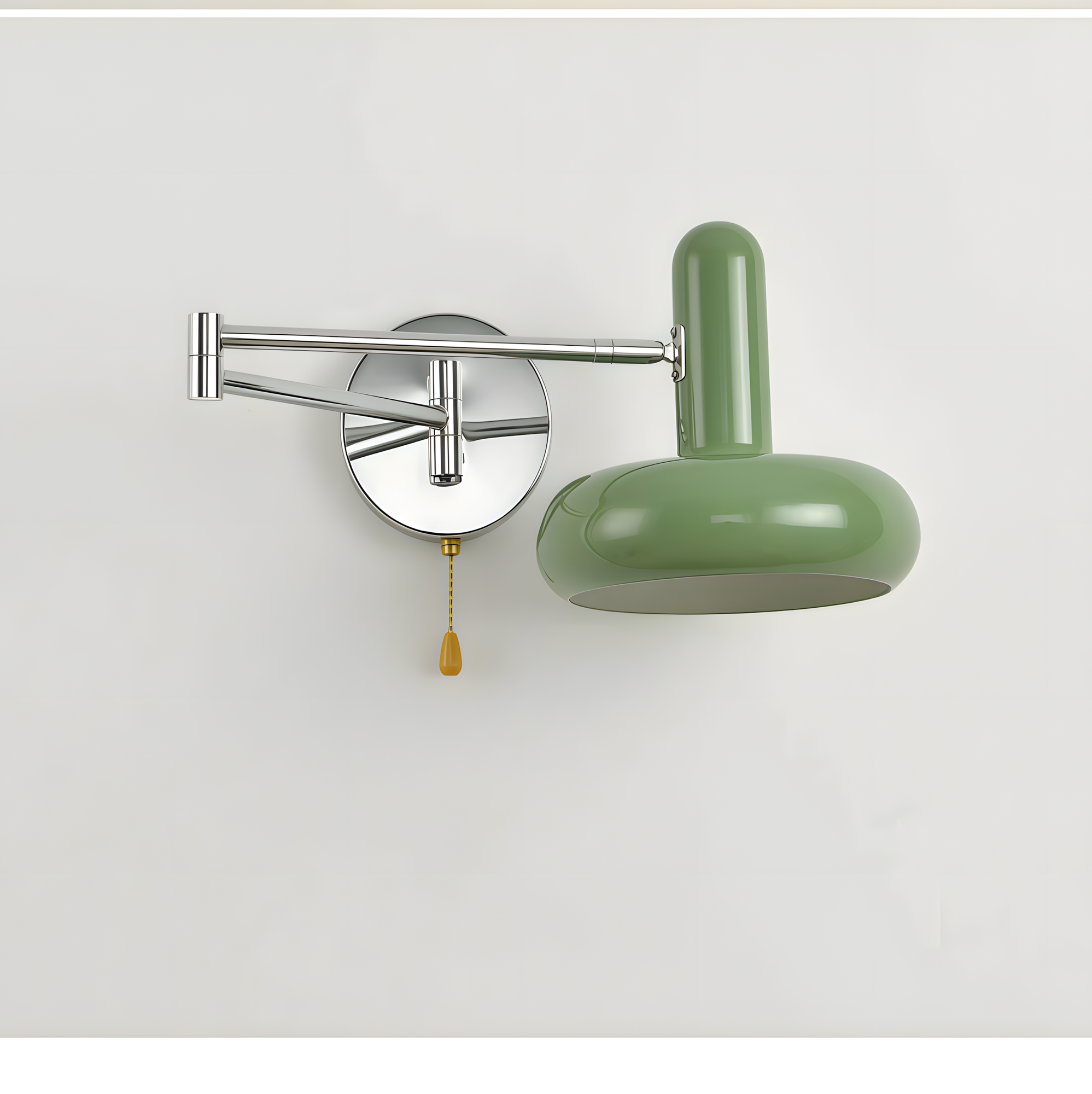Складная настенная лампа Ynhaw белая/зеленая из нержавеющей стали, No bulb, Green no bulb