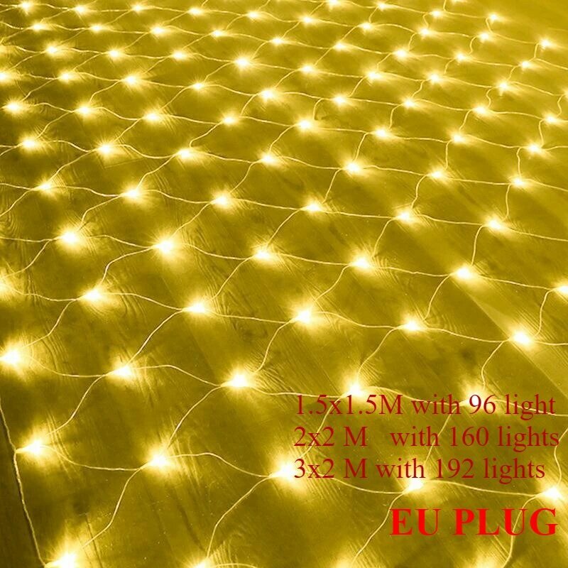 Светодиодные сетчатые гирлянды 3x2 м 2 X 2 M 160 lights, Warm White