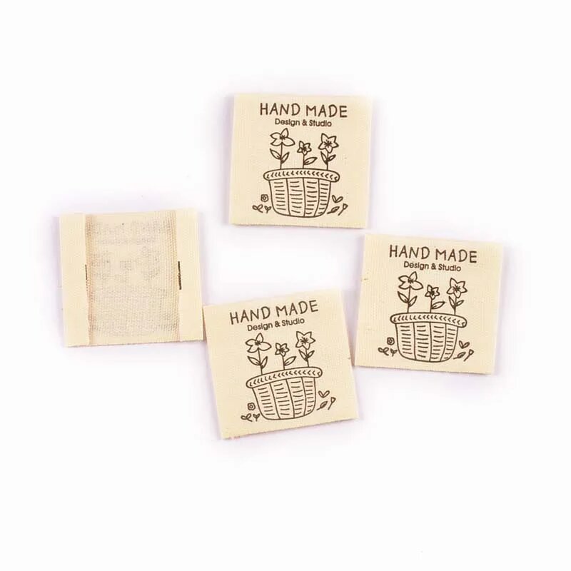 Бежевые прямоугольные этикетки для одежды cp3820 50pcs 32x31mm