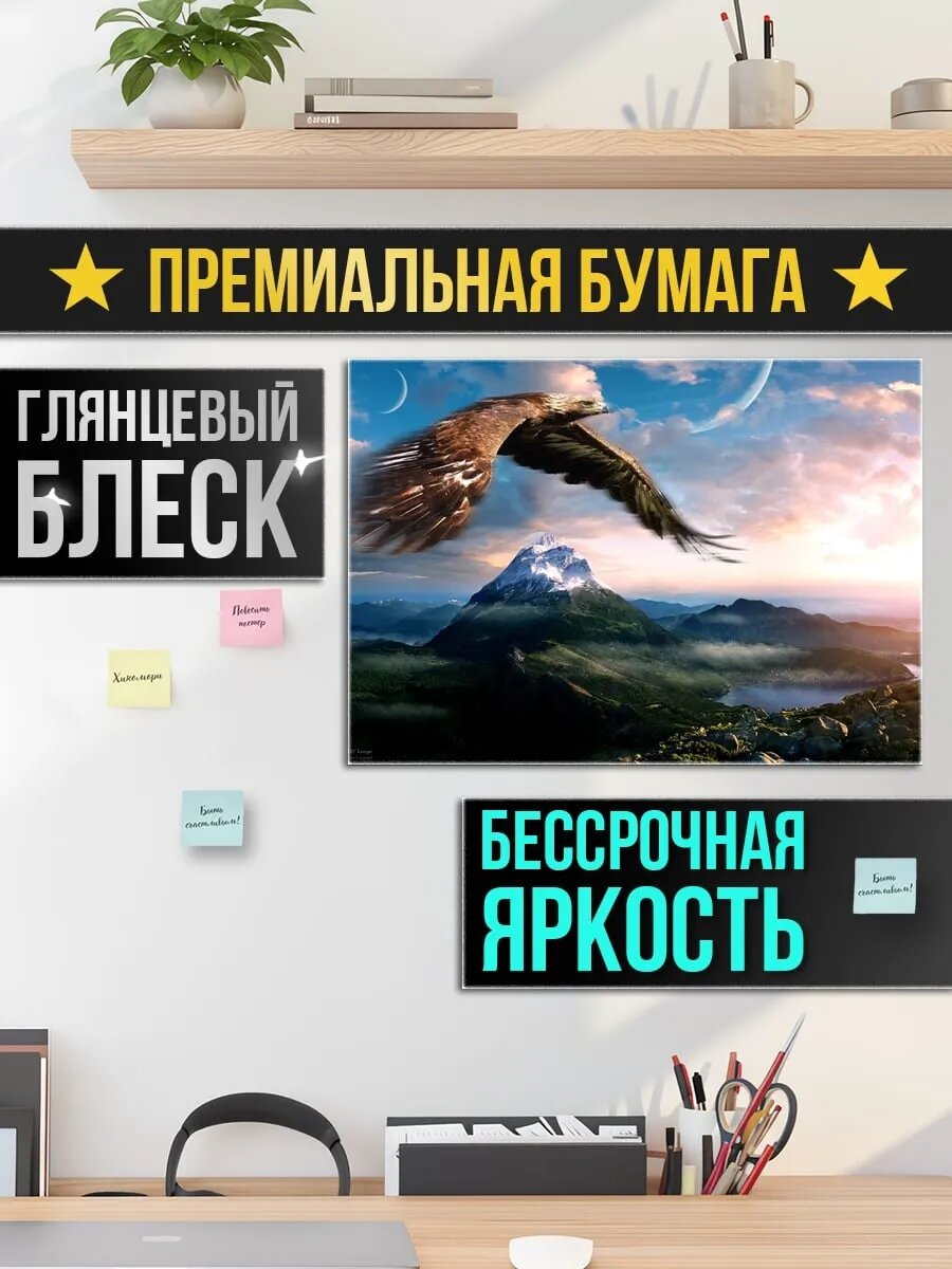 Плакат постер Орел над горами — фото 1