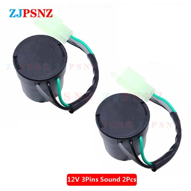 Реле мигалки указателя поворота DC12V 48V-64V 2 контакта 3 контакта зуммер 12V 3Pin Sound 2Pcs