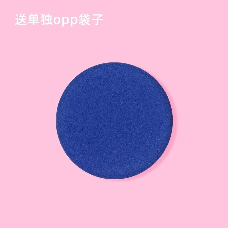 Набор из 10 круглых спонжей для макияжа blue