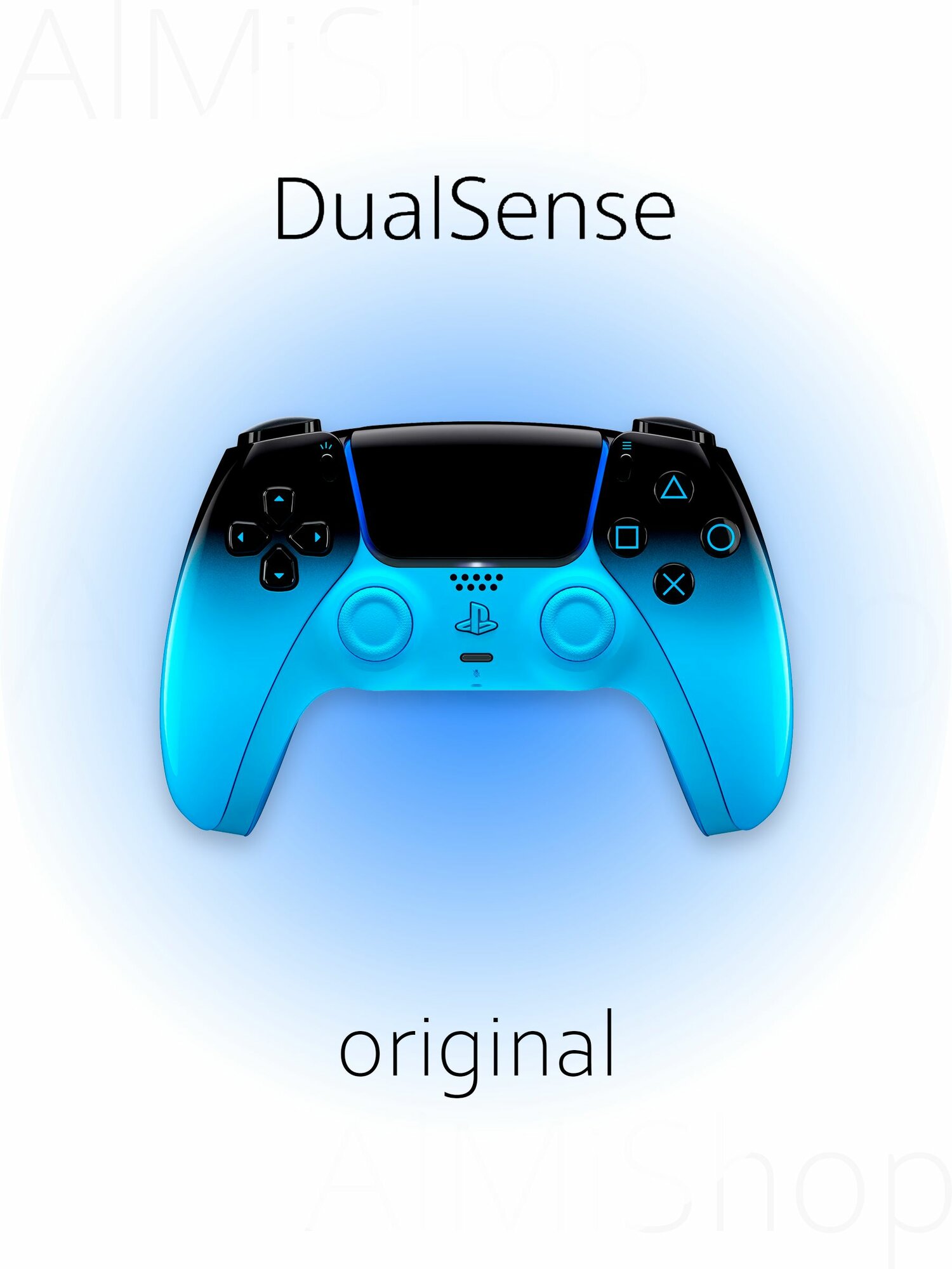 Беспроводной геймпад Sony DualSense для PS5, сине-черный (Rythm Blue)