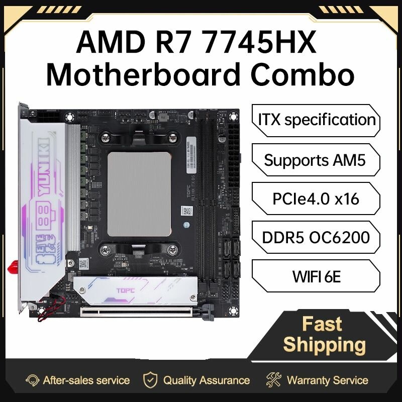TOPC Мини-ПК (AMD Ryzen 7 7745HX, RAM 64 ГБ, ), черный матовый
