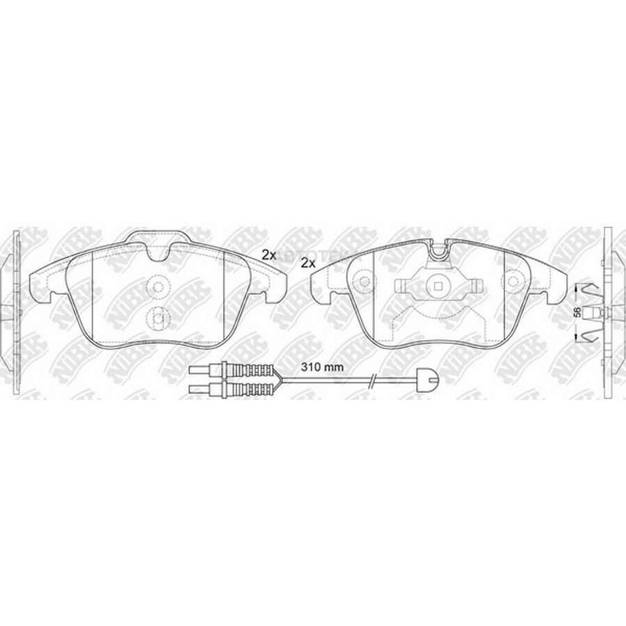 Колодки тормозные дисковые NIBK PN0462W