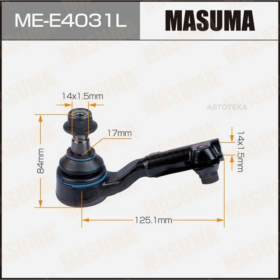Наконечник рулевой тяги L MASUMA MEE4031L BMW 3-SERIES (E90) 2004-2011, BMW 3-SERIES (E91) 2004-2012, BMW 3-SERIES (E92) 2005-2013, BMW X1 (E84) 2008-2015