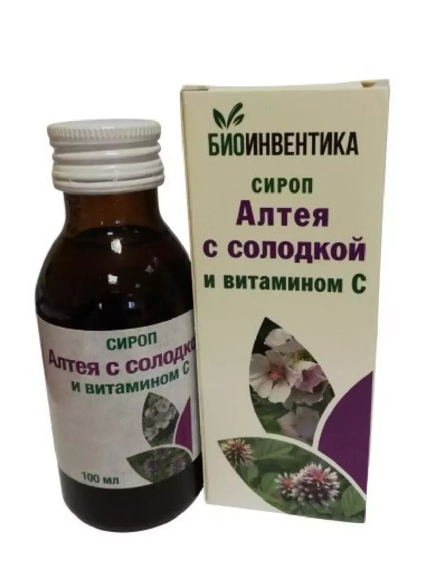 Сироп алтея с солодкой и витамином с 100 мл-3шт.