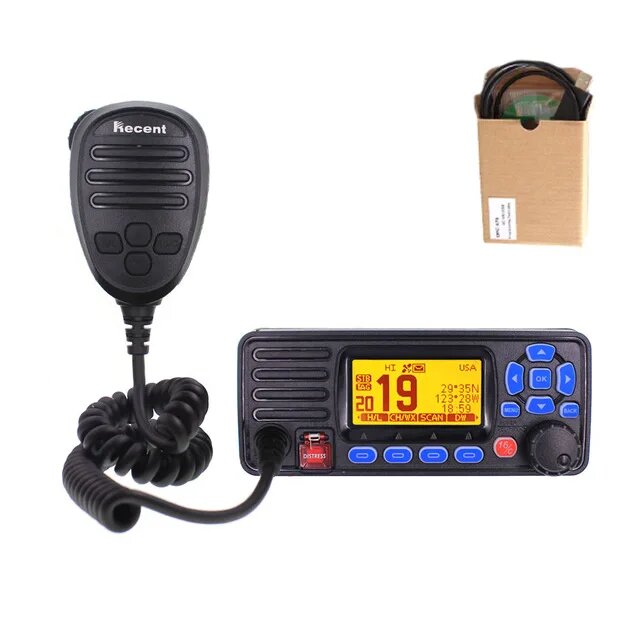С GPS VHF стационарным морским радио Recent RS-509MG 25W 156.000-162.000MHz VHF морское радио IP67 мобильный лодочный рация